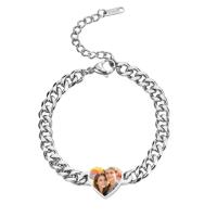 China Stainless Steel Sublimation charm Bracelet Blanks Custom DIY Fashion Silver Gold Bracelets Idea For Small Gifts Daily Wear for sale