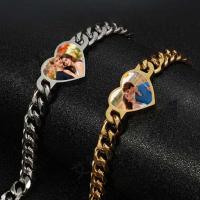 China Stainless Steel Sublimation charm Bracelet Blanks Custom DIY Fashion Silver Gold Bracelets Idea For Small Gifts Daily Wear for sale