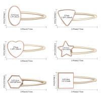 China DIY Sublimation Hair Clip Blanks 11 Shapes Gold Hairpin Personalized Gift Hairclips Hair Accessories For Girls for sale