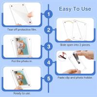 China Sublimation Blanks Magnetic Acrylic Car Sun Visor Photo Clip For Souvenir Gifts for sale