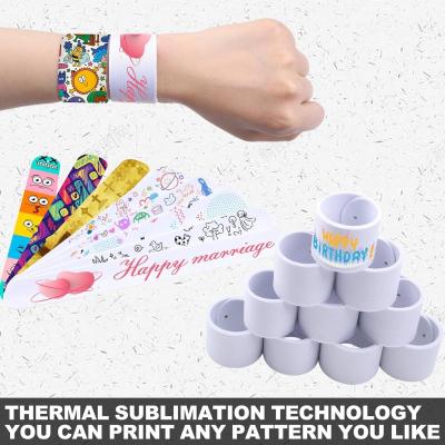 China Promotional Printable Wrist Band Sublimation Slap Bracelet Personalized Slap Bracelets for sale