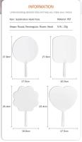 China Summer Promotional Items Double-Sides Printing Blank PET Plastic Sublimation Hand Fans for sale