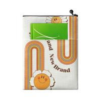 China Double-Sided Blank Sublimation Cotton Linen Book Cover Custom Protective Dustproof Book Bag Storage Bag With Zipper for sale