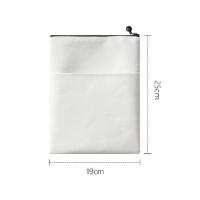 China Double-Sided Blank Sublimation Cotton Linen Book Cover Custom Protective Dustproof Book Bag Storage Bag With Zipper for sale