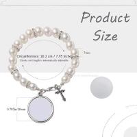 China Colored Sublimation Blank Catholic Rosary Beads Bracelet Blank For DIY Jewelry Making for sale