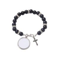 China Colored Sublimation Blank Catholic Rosary Beads Bracelet Blank For DIY Jewelry Making for sale