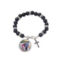 China Colored Sublimation Blank Catholic Rosary Beads Bracelet Blank For DIY Jewelry Making for sale
