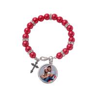 China Colored Sublimation Blank Catholic Rosary Beads Bracelet Blank For DIY Jewelry Making for sale