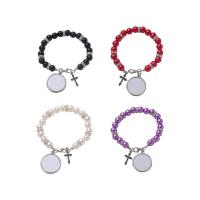 China Colored Sublimation Blank Catholic Rosary Beads Bracelet Blank For DIY Jewelry Making for sale