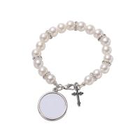 China Colored Sublimation Blank Catholic Rosary Beads Bracelet Blank For DIY Jewelry Making for sale