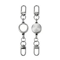 China Blank Retractable Sublimation Badge Reel Keychain Personalized Photo Keychains for sale