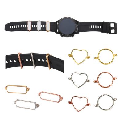 China Metal DIY Printed Sublimation Watchband Decorative Buckle Heat Transfer Zinc Alloy Watchband Accessories for sale
