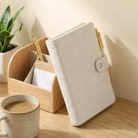 China Custom Book Protective Cover A5 Linen Sublimation Notebook Book Cover Blank for sale
