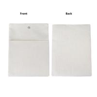 China Double-Sided Blank Sublimation Cotton Linen Book Cover Custom Protective Dustproof Book Bag Storage Bag With Zipper for sale