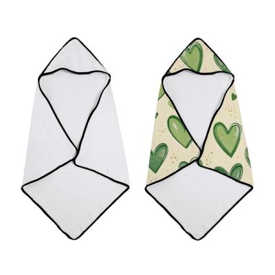 China Custom 30x30 Inch blank Baby Toddler Hooded Towel Super Soft 100% Polyester Plush Sublimation Blanket For Children Reusable for sale