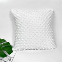 China Home Decor 40×40cm Comfort Sublimation Fleece Minky Pillowcase Back With Short Plush for sale