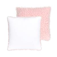 China Eco-Friendly Blank Sublimation Sherpa Fleece Woven Throw Pillow Cover Soft Fuzzy Personalized Pillow Case for sale