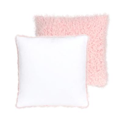 China Eco-Friendly Blank Sublimation Sherpa Fleece Woven Throw Pillow Cover Soft Fuzzy Personalized Pillow Case for sale