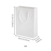 China Custom Sublimation Gift Bags Eco-Friendly White Cardboard Shopping Bags With Handle A5 A4 A3 Size Sublimation Wedding Party Bag for sale