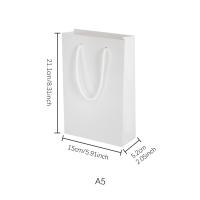 China Custom Sublimation Gift Bags Eco-Friendly White Cardboard Shopping Bags With Handle A5 A4 A3 Size Sublimation Wedding Party Bag for sale