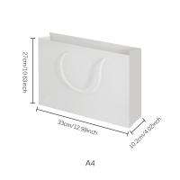 China Custom Sublimation Gift Bags Eco-Friendly White Cardboard Shopping Bags With Handle A5 A4 A3 Size Sublimation Wedding Party Bag for sale