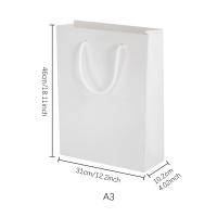 China Custom Sublimation Gift Bags Eco-Friendly White Cardboard Shopping Bags With Handle A5 A4 A3 Size Sublimation Wedding Party Bag for sale