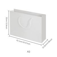 China Custom Sublimation Gift Bags Eco-Friendly White Cardboard Shopping Bags With Handle A5 A4 A3 Size Sublimation Wedding Party Bag for sale
