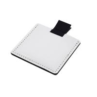 China Creative Sublimation Blank PU Case Stainless Steel Mirror Sublimation Pocket Makeup Mirror for sale