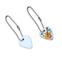 China Double Sided Metal Sublimation Guitar Pick With Chain personalized guitar picks for sale