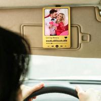 China DIY Printable Sublimation Wooden Car Sun Visor Decoration With Blank Cardstock Custom Photo Clip Light-Blocking Board for sale