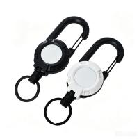 China Outdoor Retractable Keychain Sublimation Blank Retractable Badge Reel Holder For Outdoor Climbing for sale