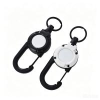 China Outdoor Retractable Keychain Sublimation Blank Retractable Badge Reel Holder For Outdoor Climbing for sale