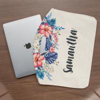 China Custom Laptop Sleeve Eco-Friendly Foldable Sublimation Linen Laptop Bag For Official Documents And Computer Accessories for sale