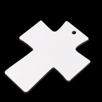 China Personalized Memorial Sublimation MDF Cross Ornaments Eco-Friendly Custom Logo Christmas Ornaments for sale
