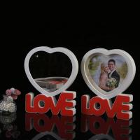 China Personalized Valentines Gift Sublimation LOVE LED Magic Makeup Mirror Blanks Custom Picture Frames for sale