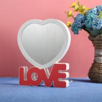 China Personalized Valentines Gift Sublimation LOVE LED Magic Makeup Mirror Blanks Custom Picture Frames for sale