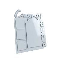 China Graduation Gift 3D Steric Sublimation Mdf Frame Personalized Wooden Frames Graduation Collage Frame for sale