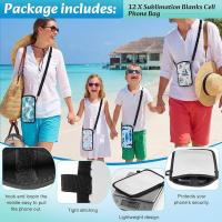 China Neoprene Sublimation Blank Phone Storage Pouch Bag With Lanyard Adjustable Crossbody Lightweight For Travel Gym Walk Outdoors for sale