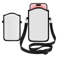 China Neoprene Sublimation Blank Phone Storage Pouch Bag With Lanyard Adjustable Crossbody Lightweight For Travel Gym Walk Outdoors for sale