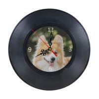 China Creative MDF 12 Inches Sublimation Vinyl Record Wall Clock Photo Frame Blanks for sale