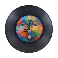 China Creative MDF 12 Inches Sublimation Vinyl Record Wall Clock Photo Frame Blanks for sale