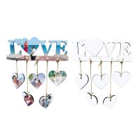 China Custom Valentine'S Photo Frame Printable Love Heart Shape Sublimation MDF Photo Hanging Board Home Decoration for sale