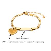 China Personalized Sublimation Stainless Steel Bracelet Blanks for sale
