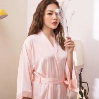 China Sublimation Satin Robe Women Night Gowns Evening Gown Girl Gown For Bride And Bridesmaid for sale