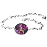 China Simple Women Sublimation Circle Metal Charm Bracelets Blanks For Home Decoration for sale