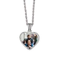 China Sublimation Heart Necklace Personalized Photo Necklace for sale