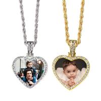 China Sublimation Heart Necklace Personalized Photo Necklace for sale