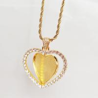 China Rotary Sublimation Heart Necklace Picture Necklace For Women for sale