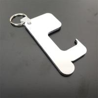 China Sublimation MDF Self Defense Keychain Anti-Contact Door Open Elevator Protection Keychain for sale