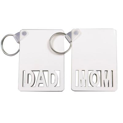 China MDF Sublimation MOM DAD Keychains Blanks for sale
